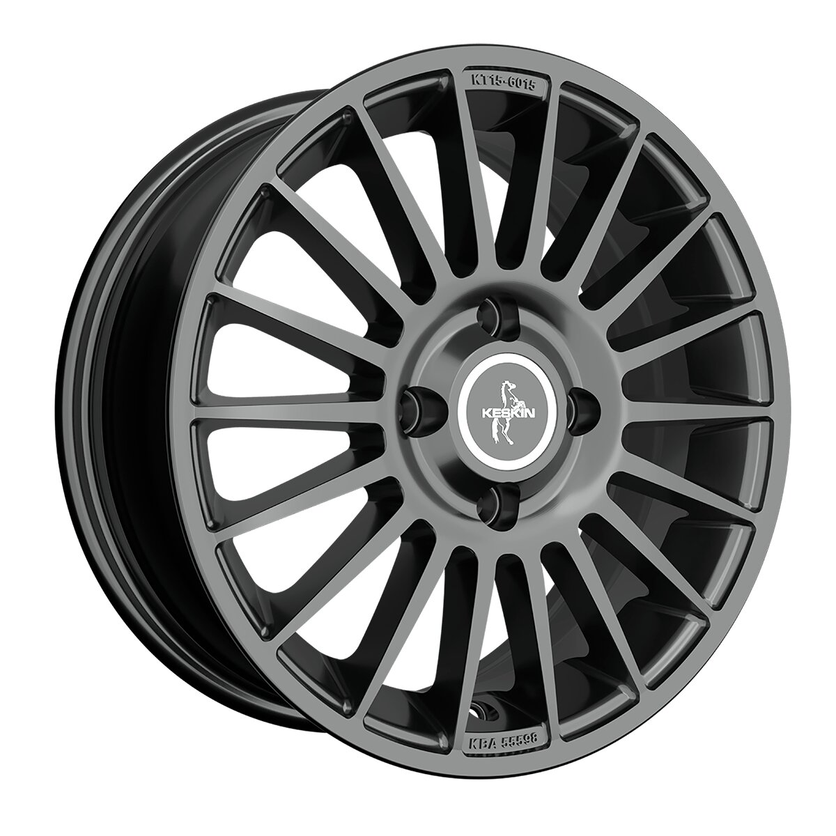 Keskin KT15 Alufelge 6.0J 15" ET23 in Palladium + ABE / Teilegutachte ...